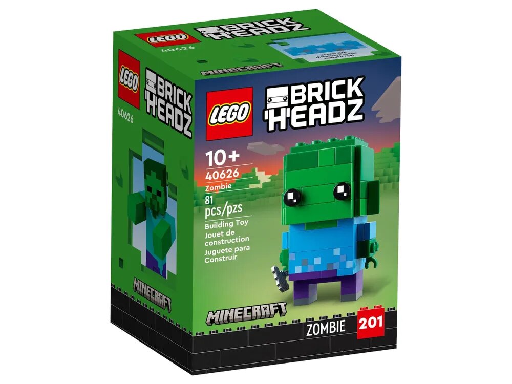 Лего BrickHeadz серия, LEGO Конструктор, лего 40626 Zombie, Конструктор lego для мальчиков и девочки