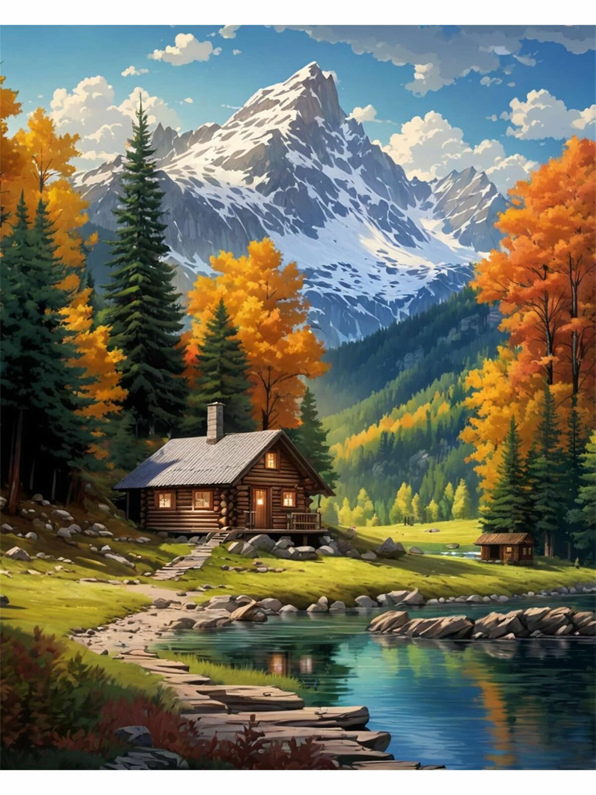 Цифровые холсты, холст 30x40cm, разработанный для начинающих взрослых, детей, полный комплект аксессуаров содержит краску, кисть, крючок