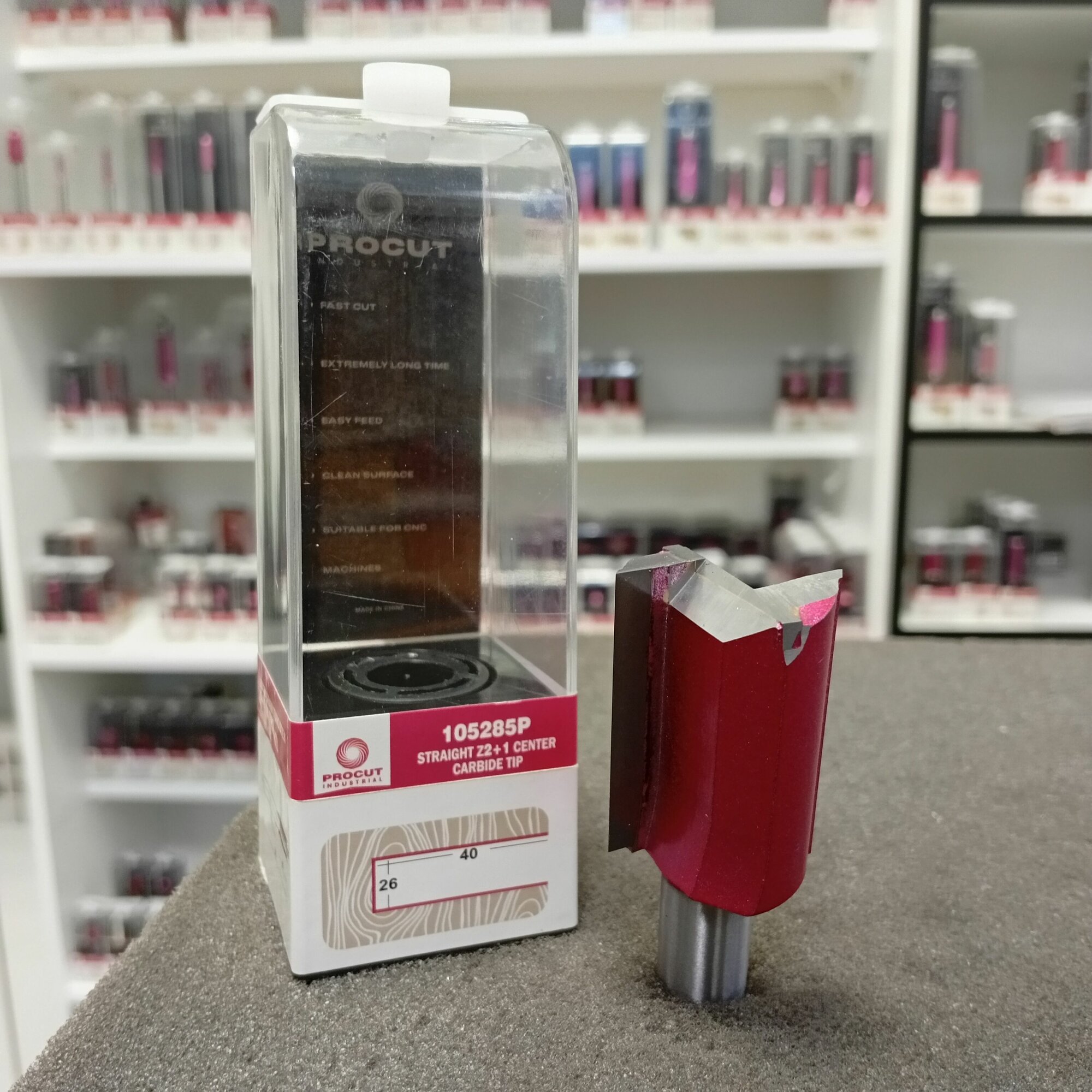 Фреза пазовая 26 мм с врезным зубом ( проф серия) Z 2+1 D 26x42x94 S 12 PROCUT