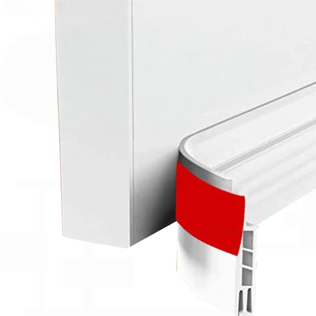 Уплотнительная лента для нижнего дверного шва -[3 отверстия] бежевого цвета шириной 1 метр 45 мм