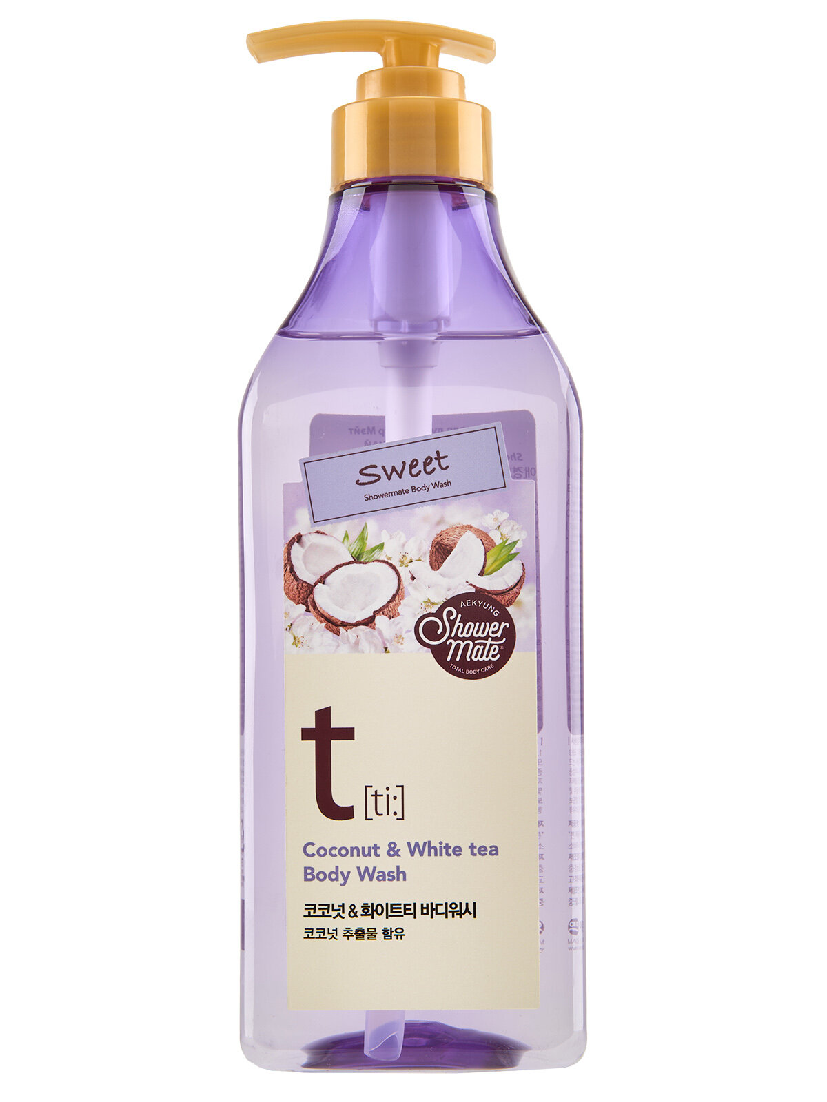 Гель для душа Kerasys Shower Mate Coconut&White Tea, 550мл