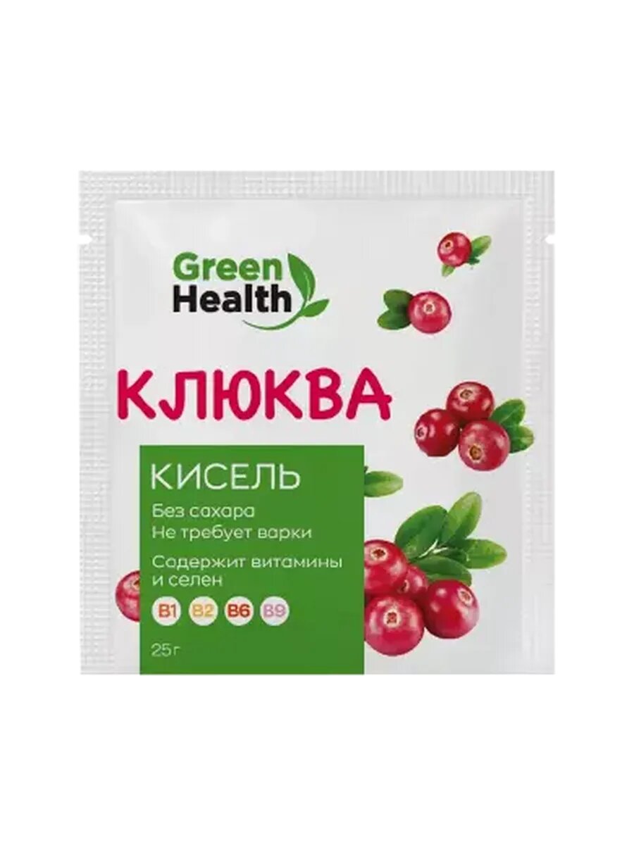 Грин Хэлф Кисель Клюква без сахара 25г