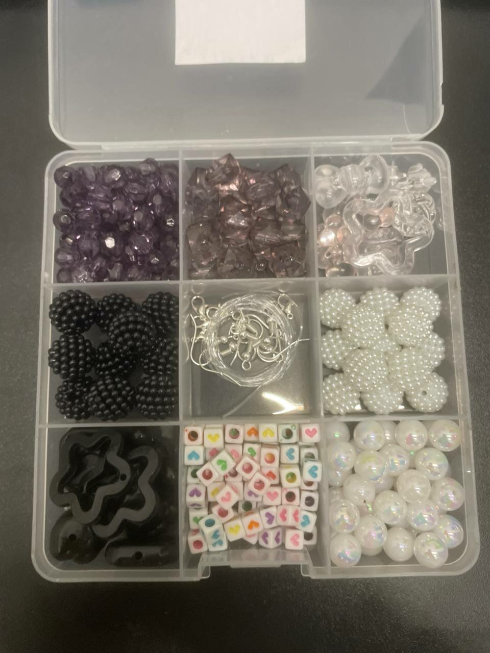 Набор бисера для рукоделия, пластик, разный размер, цвет и форма