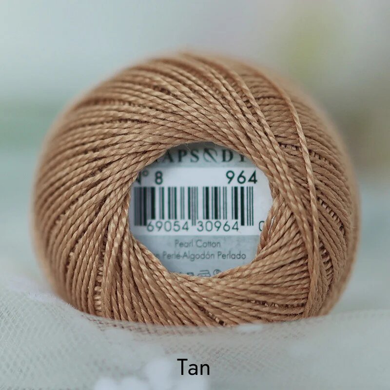Хлопковые нитки Rhapsody размер 8 египетский жемчуг 2 шт 964 Tan