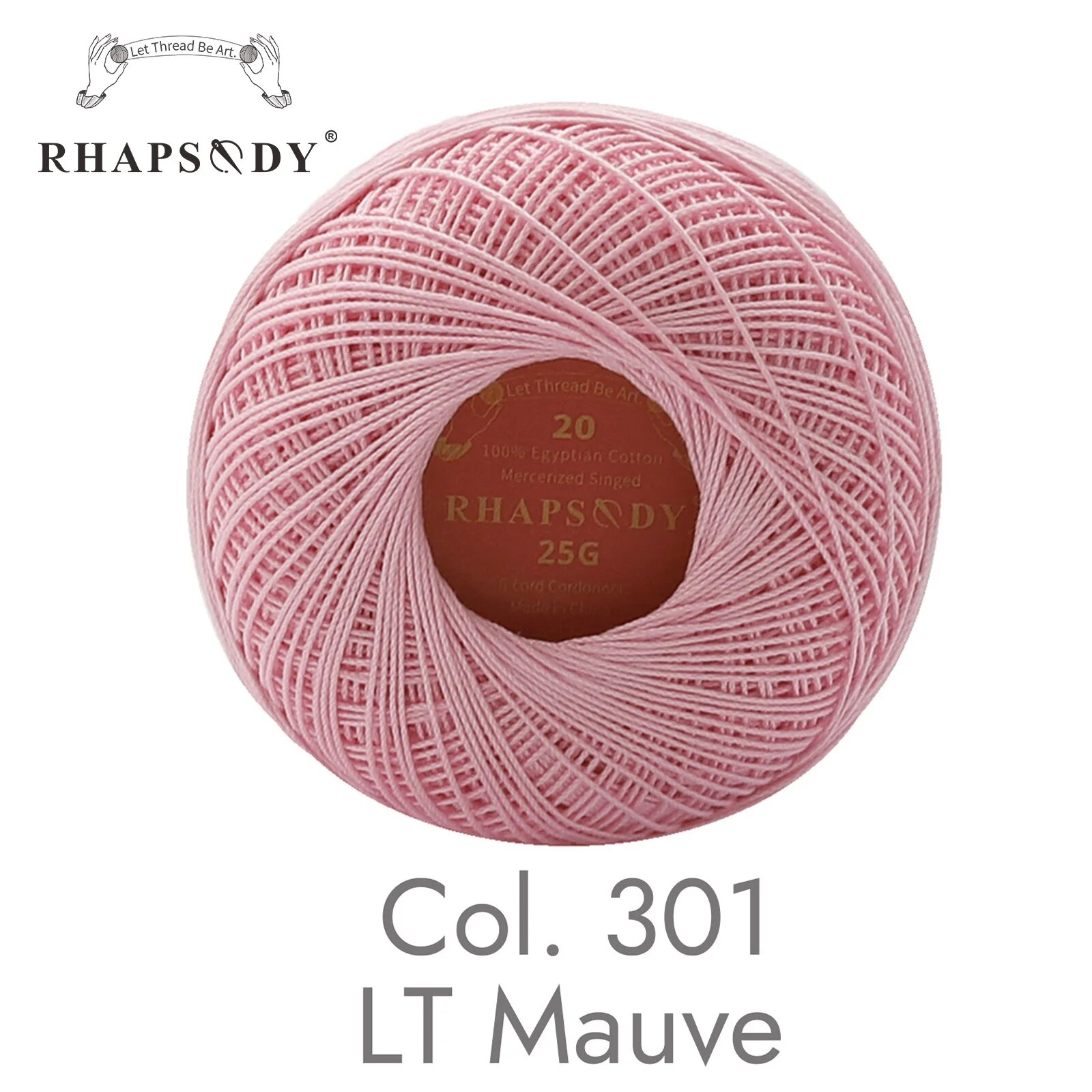 Рhapsody Хлопок 25г, LT Mauve, Col. 301