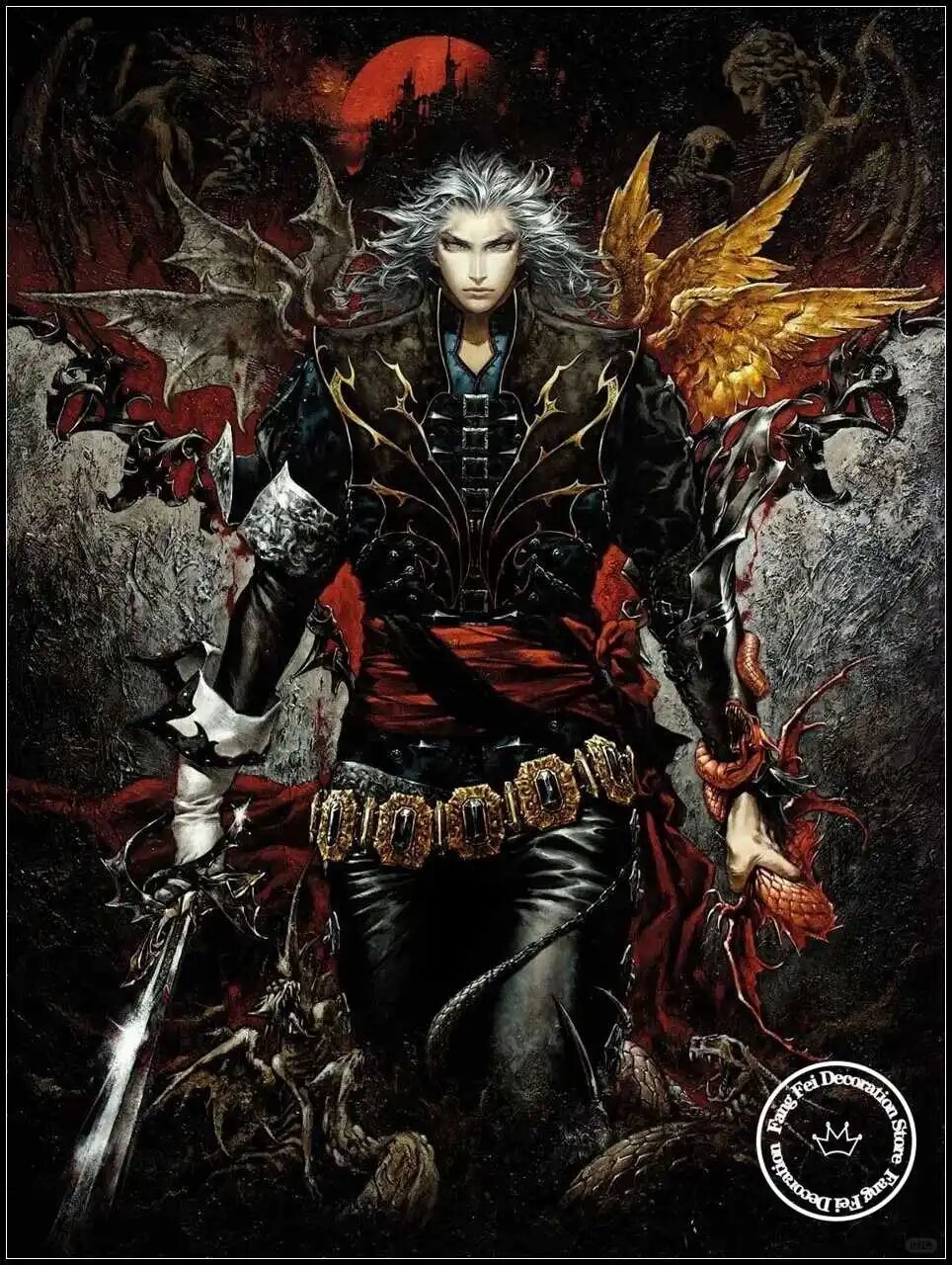 Алмазная вышивка Castlevania 50x70, квадратная, EMOCHENG10