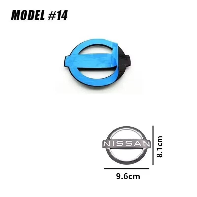 3D 15,4 см 14,2 см 12,7 см 10 см 8,7 см для автомобиля Nissan, передняя головка, капот, 9.6x8.1cm