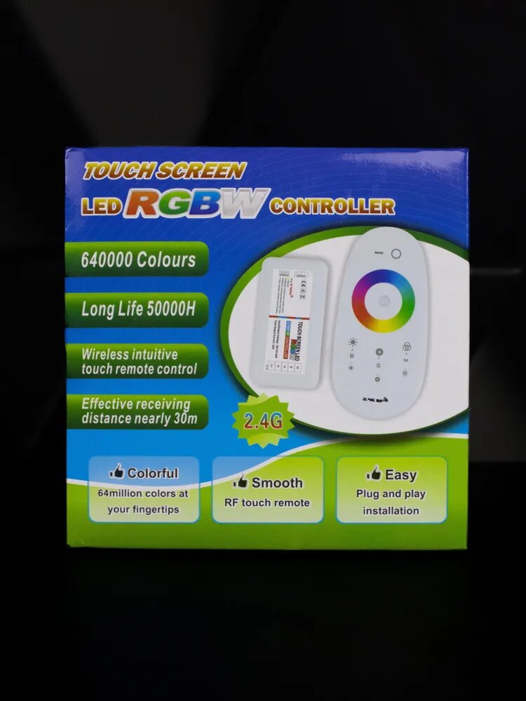 RGB контроллер для LED лент RGBW с сенсорным пультом RF 2.4G для управления освещением, 1 шт — фото 1