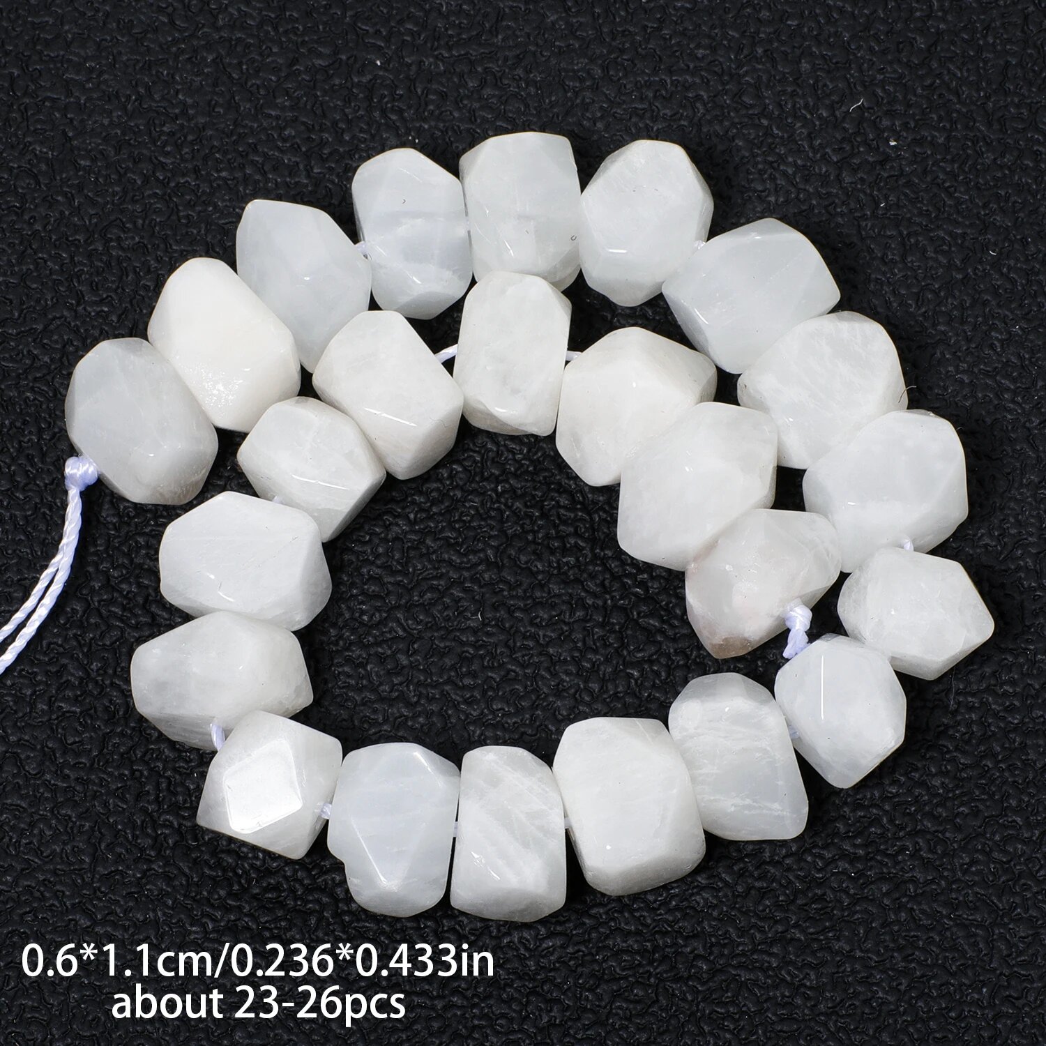 Белые бусины из лунного камня xilitata 6x11 мм 19cm