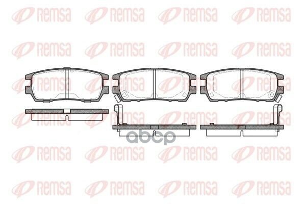 Комплект тормозных колодок дисковый тормоз Remsa арт. 040502