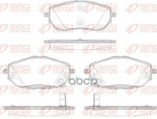 1561 02 колодки дисковые п! Toyota Corolla, Auris 1.3-1.8/1.4D 12> Remsa арт. 156102