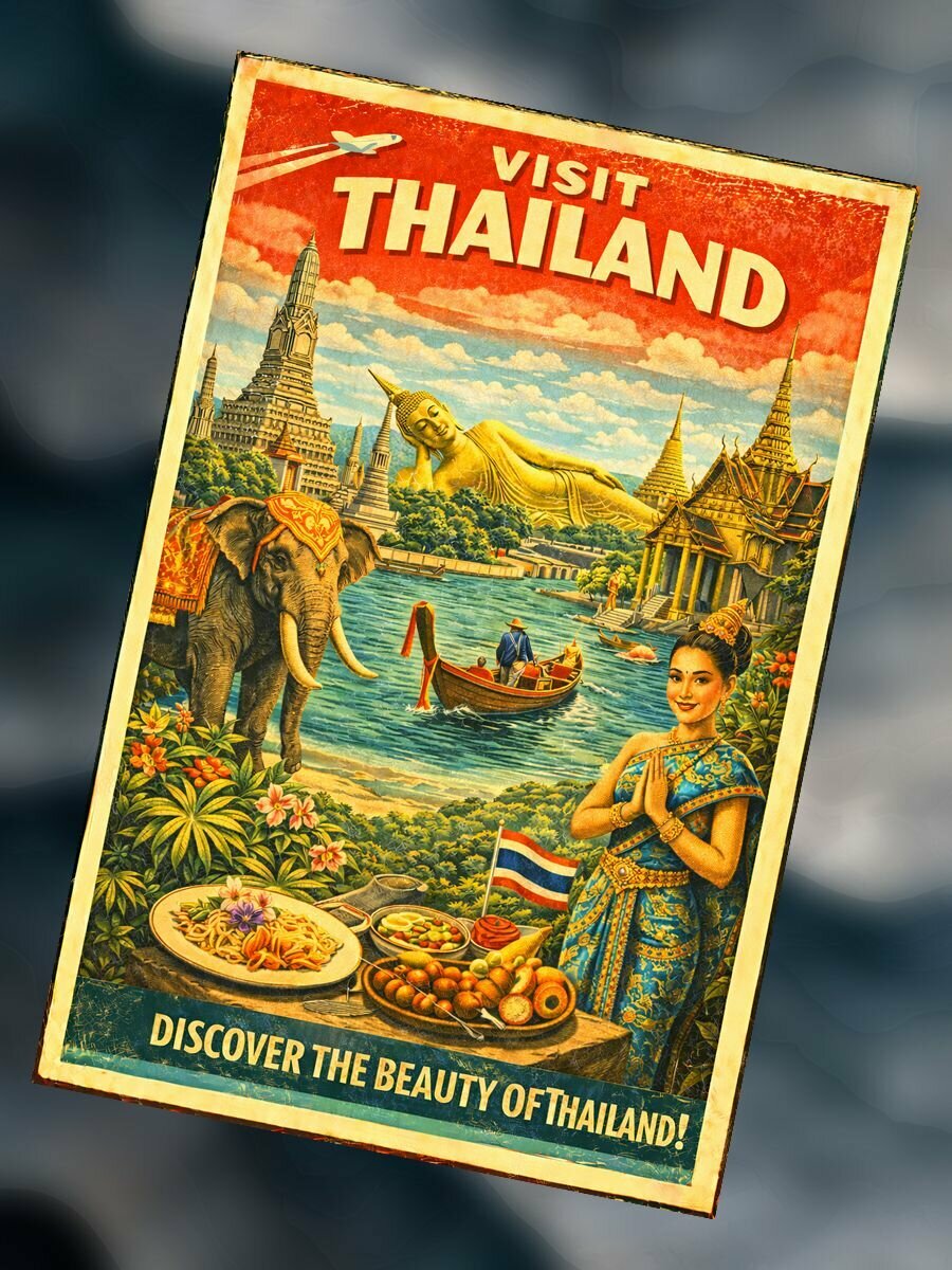 Постер "Travel: Тайланд", 29.7х42см, А3, глянцевый