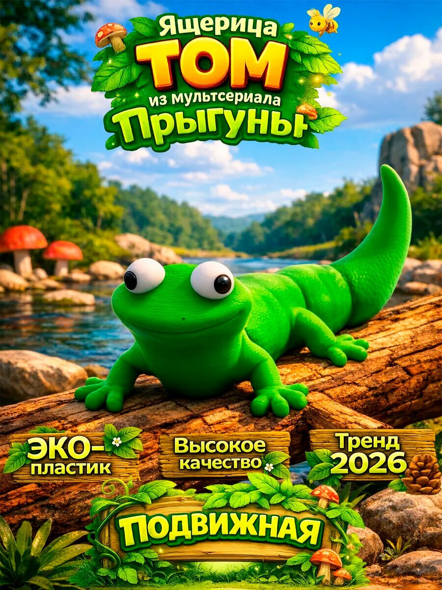 Фигурка ящерицы Том Прыгуны lizard лизард мем