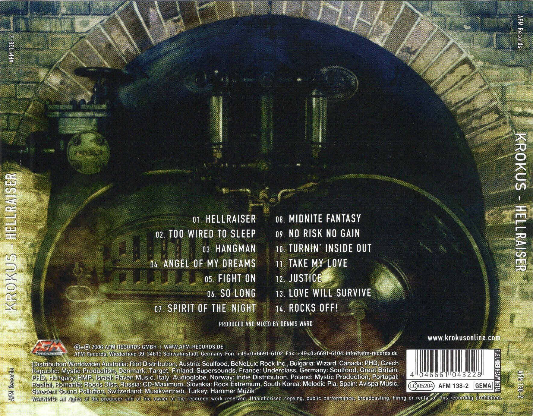 Krokus - Hellraiser, 2006, 16-page, CD-Аудио — фото 1