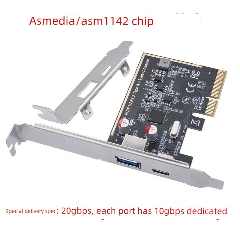 Карта расширения PCI-E к usb3.0, 2-портовая высокоскоростная настольная карта расширения USB3.0 ASM1042 ASM1142 не