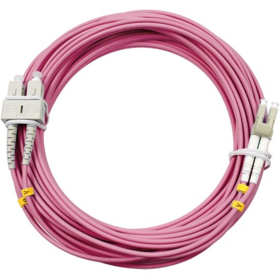Шнур оптический Cabeus FOP-50-OM4-LC-SC-20m duplex LC-SC 50/125 mm OM4 20м LSZH