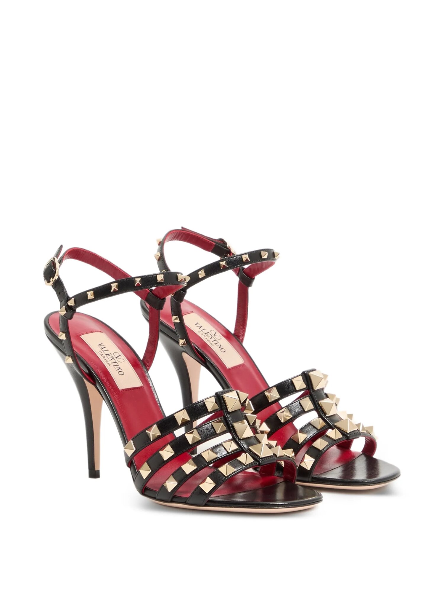 Босоножки Valentino Rockstud 100, размер 42, black/black — фото 1