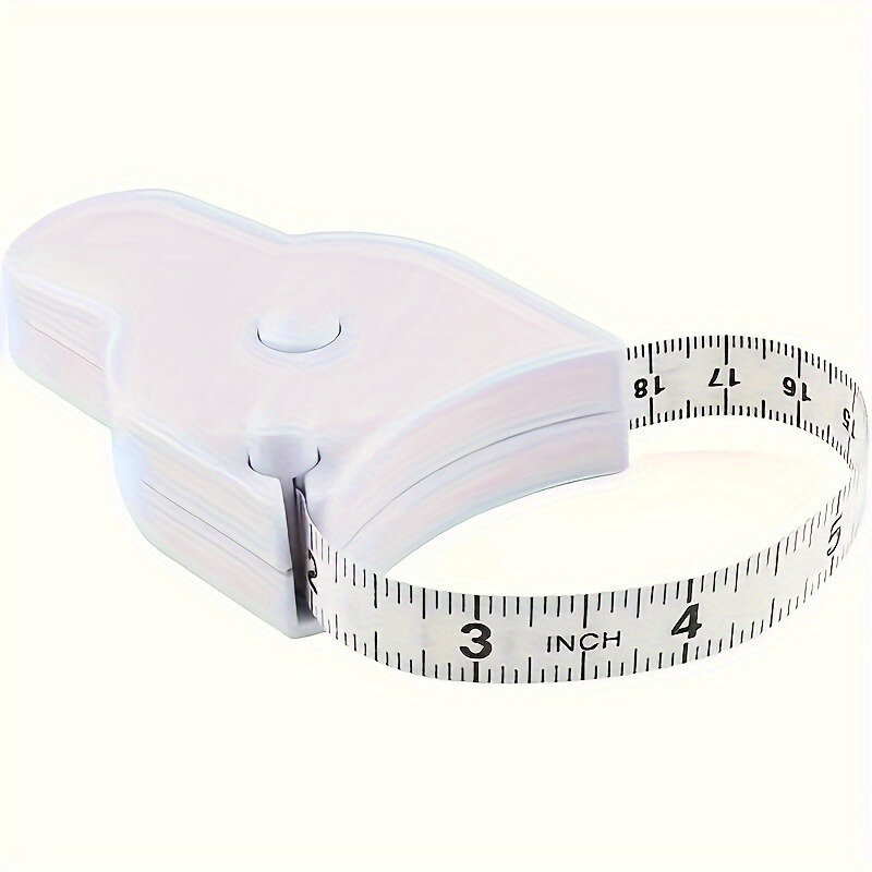 Мягкая измерительная лента PVC, белая, 1 шт, многофункциональная, с фиксатором для измерения тела, талии, рук и ног