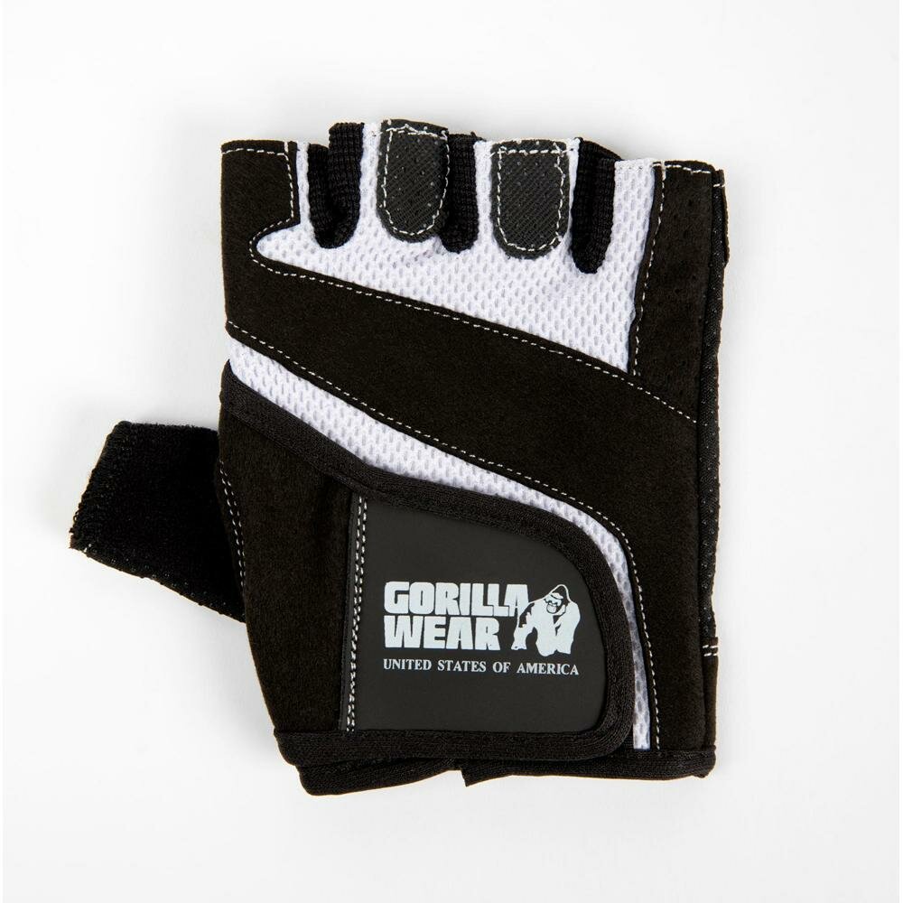 Перчатки женские Gorilla Wear "Fitness" GW-99802 (M) (черно-белые)