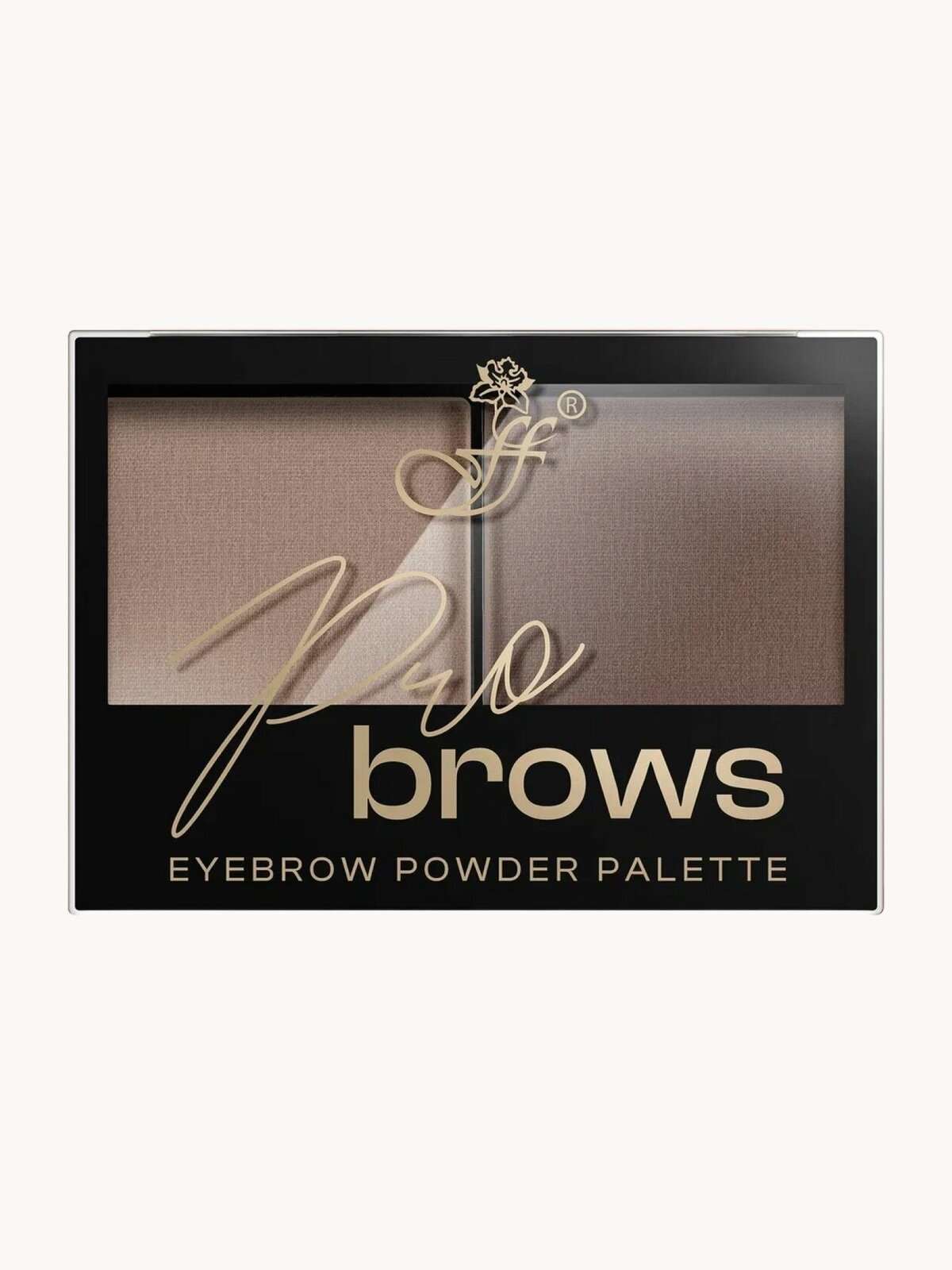 Тени для бровей FFleur Pro Brows палетка 2 цвета тон 02, 12г