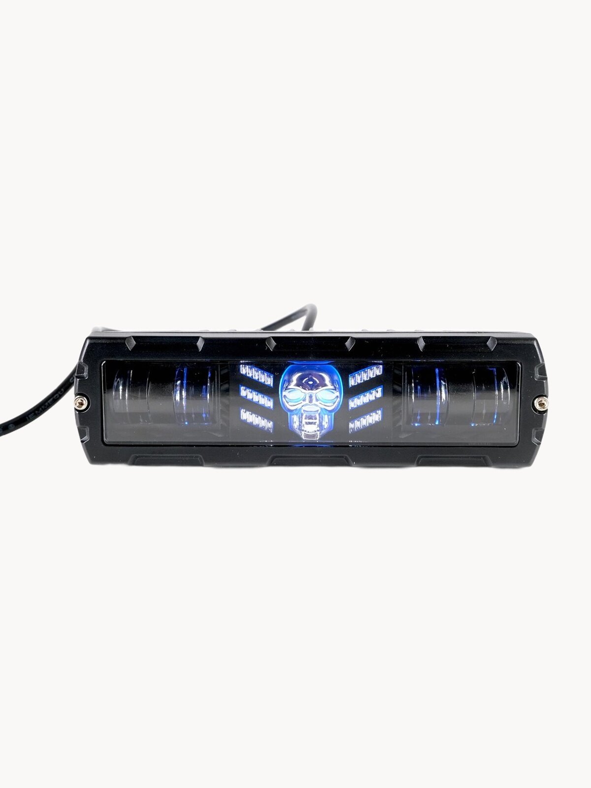 Светодиодная фара доп. света "Череп" 20W с RGB-подсветкой, 12-24V