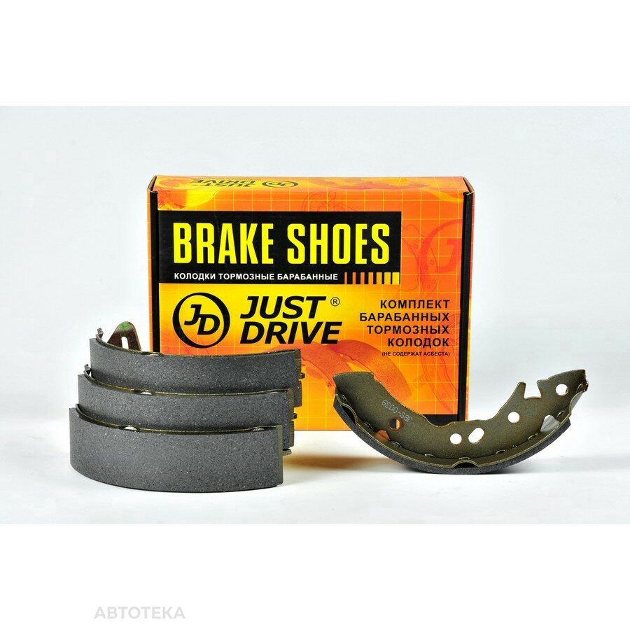 Колодки тормозные барабанные MLH01 JUST DRIVE JBS0039 HYUNDAI Accent I/II/III (X-3, LC, MC) 94-, Pony/Escel (X-2) 89-, S Coupe (SLC) 90-;