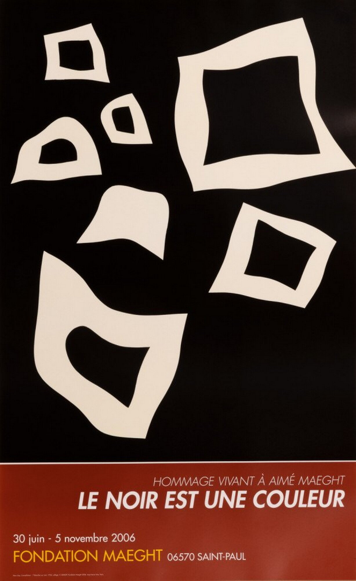 Плакат, постер Пьер Сулаж: чёрный как цвет на бумаге, размер 30х42см