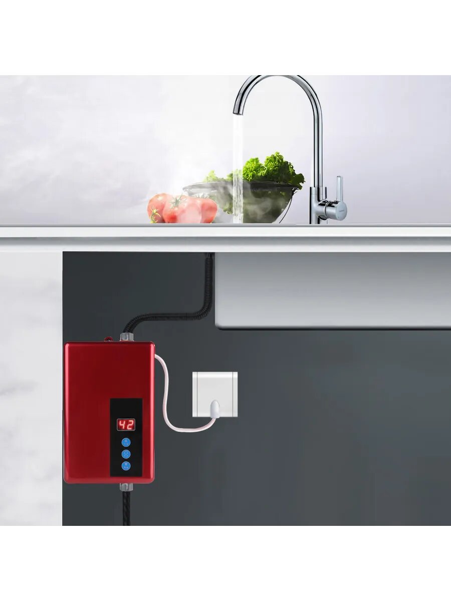 220 В 5,5 кВт Мини Мгновенный Электрический Водонагреватель