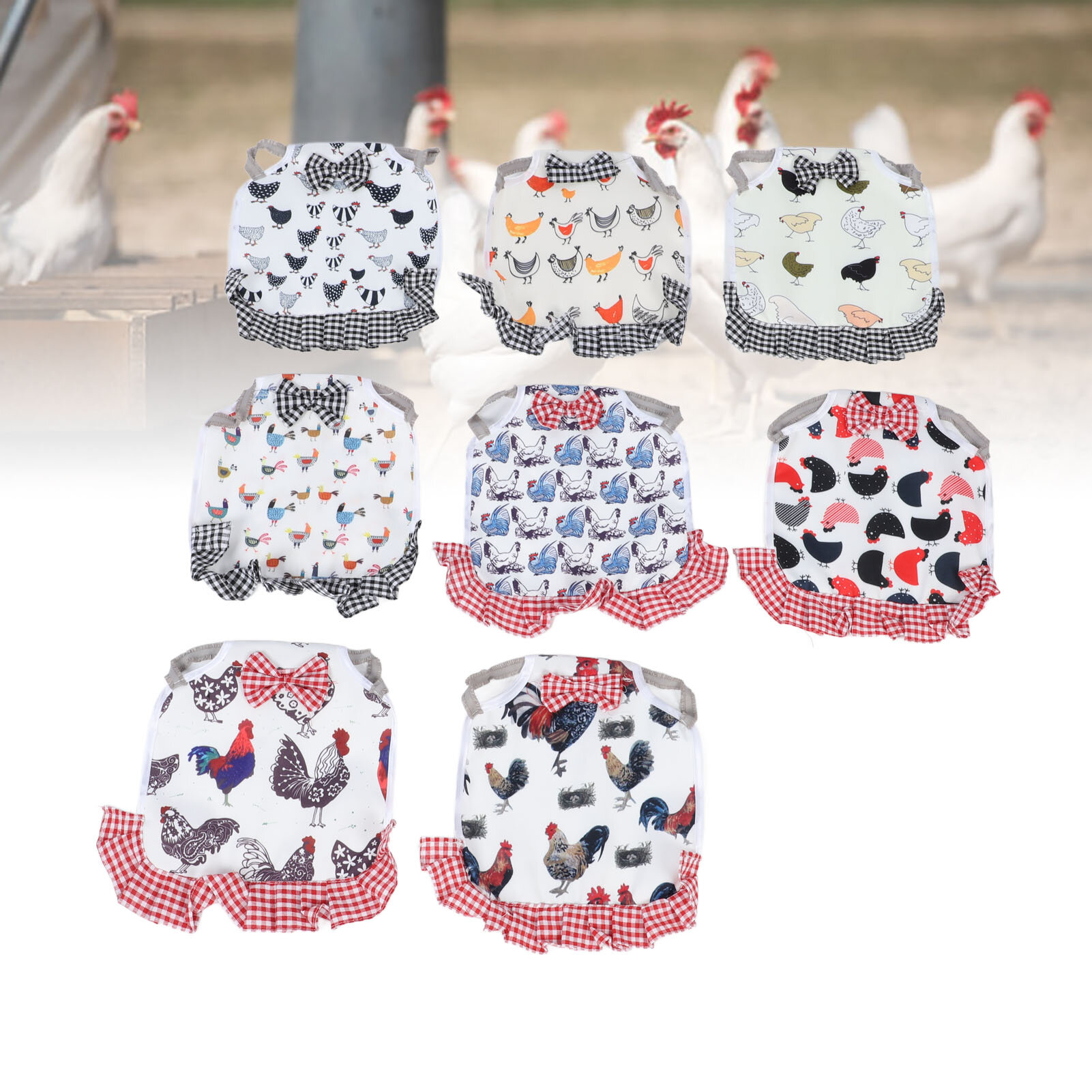 8 шт. Куриное седло для защиты спины крыльев кур эластичные ремни седла фартуки принадлежности для фиксации перьев кур