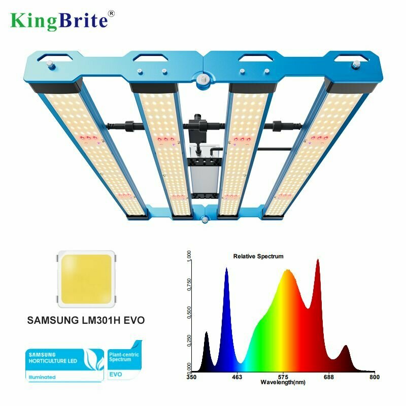 KingBrite P55 240W LED Grow Light Samsung LM301H EVO с Osr 660NM UV IR Grow Bar для палатки 60*60 см или 80*80 см.