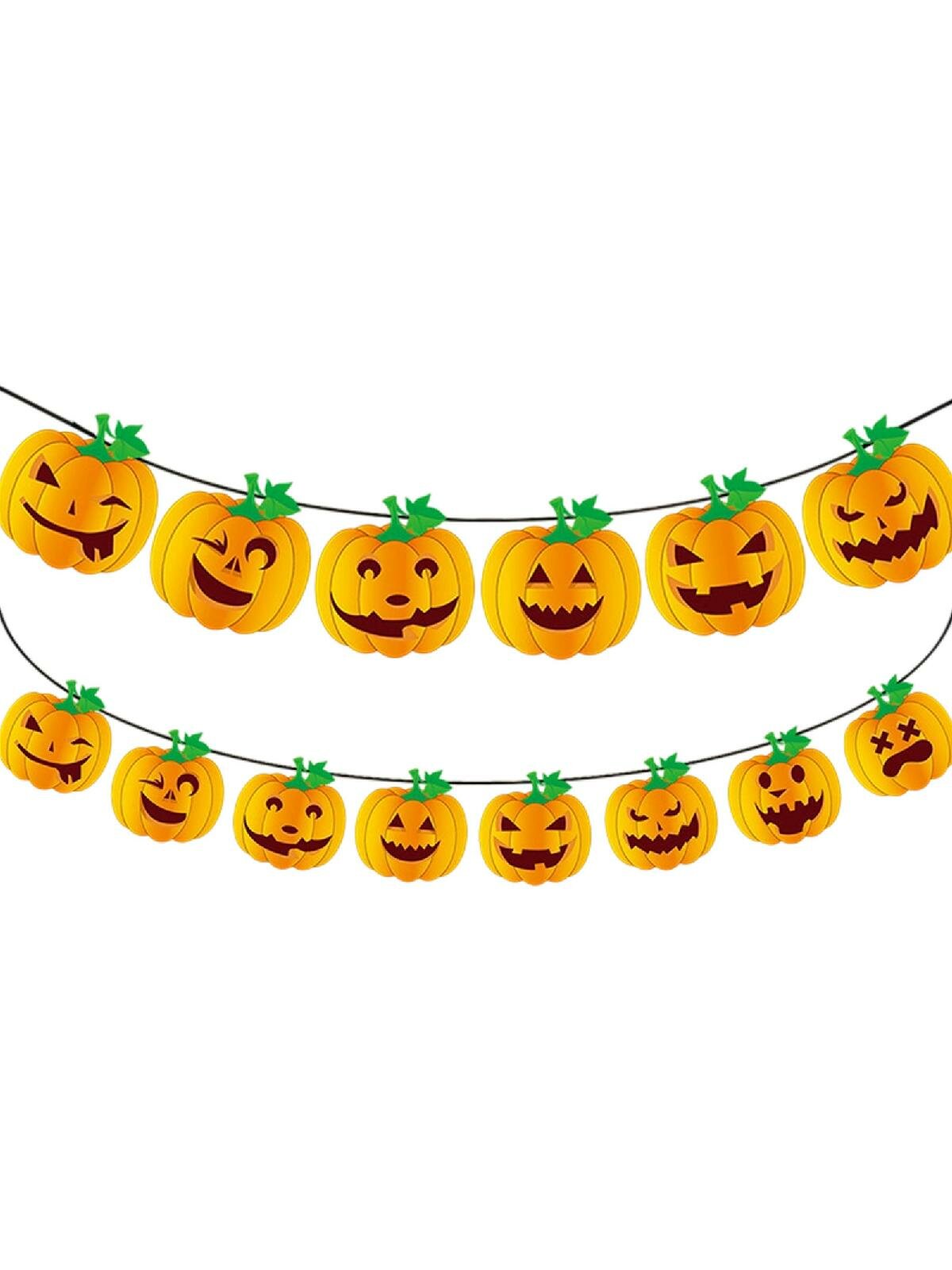 Тыквенный треугольный вымпел, украшение для каминов, стены, окна, лестницы, дверного проема