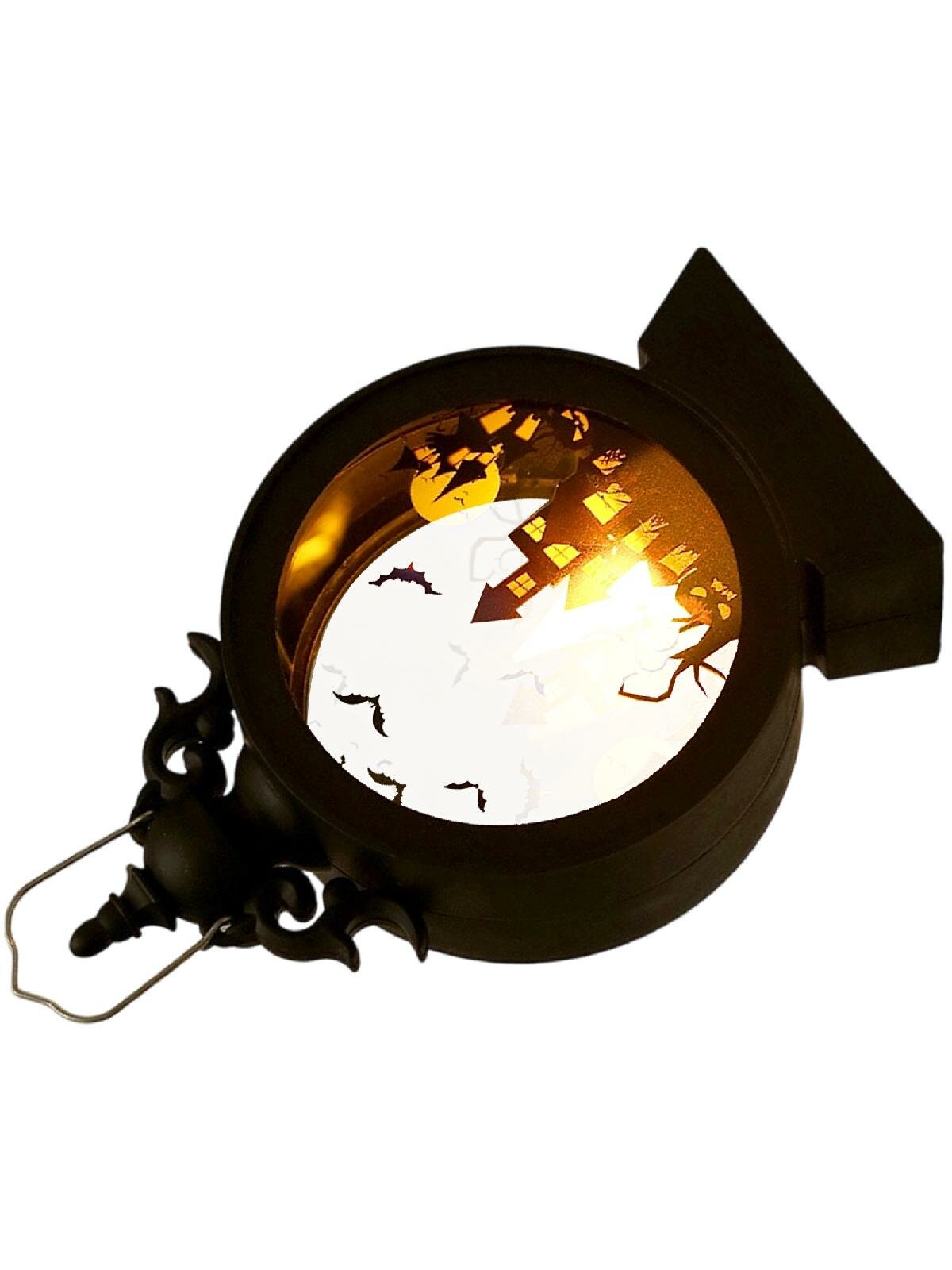 Ночник на Хэллоуин Винтажный Дизайн Замков Удобные пластиковые светодиодные декорации для домов