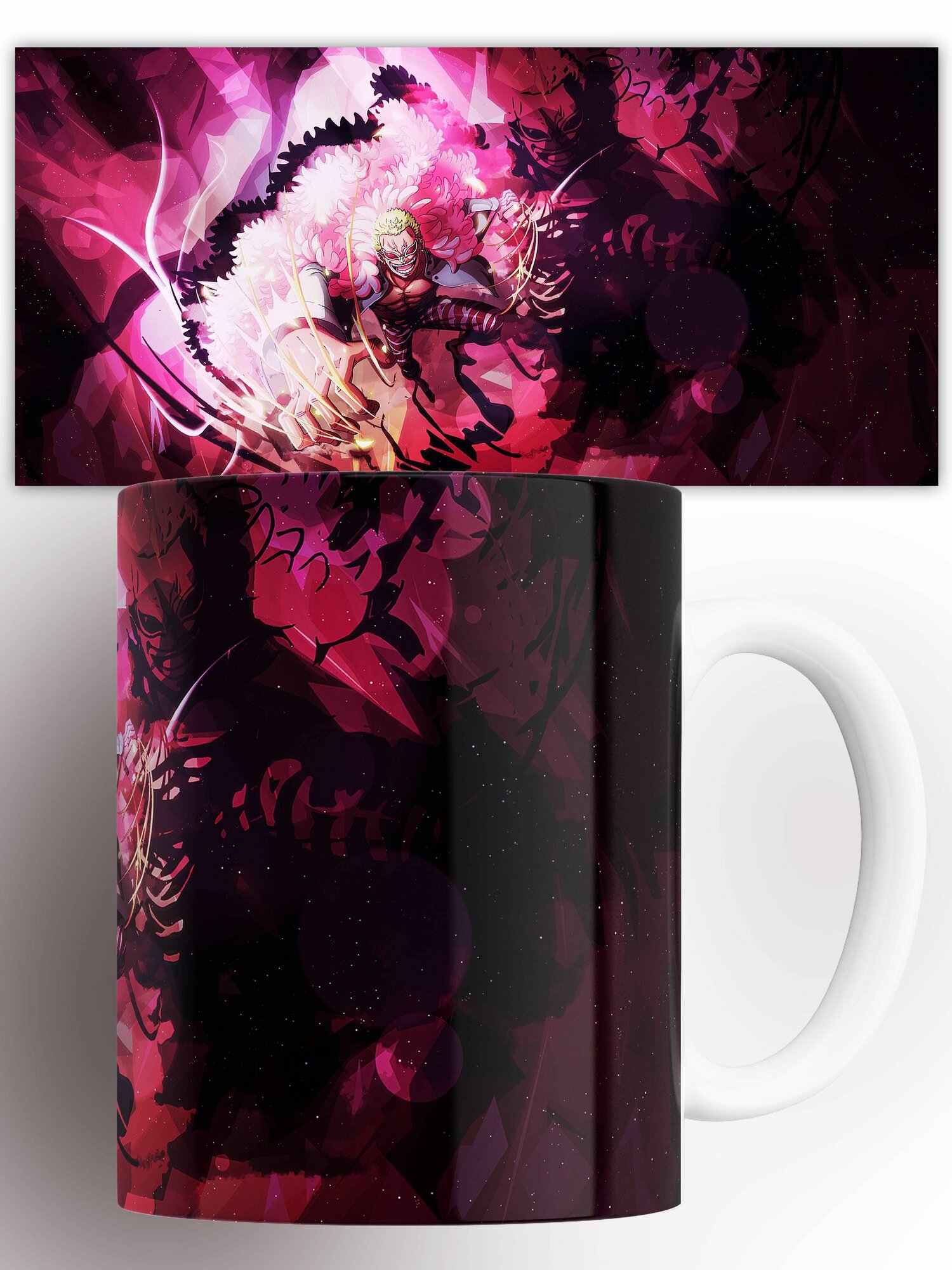 Кружка ВАН ПИС ONE PIECE Донкихот Дофламинго , на подарок с принтом аниме anime 330 мл