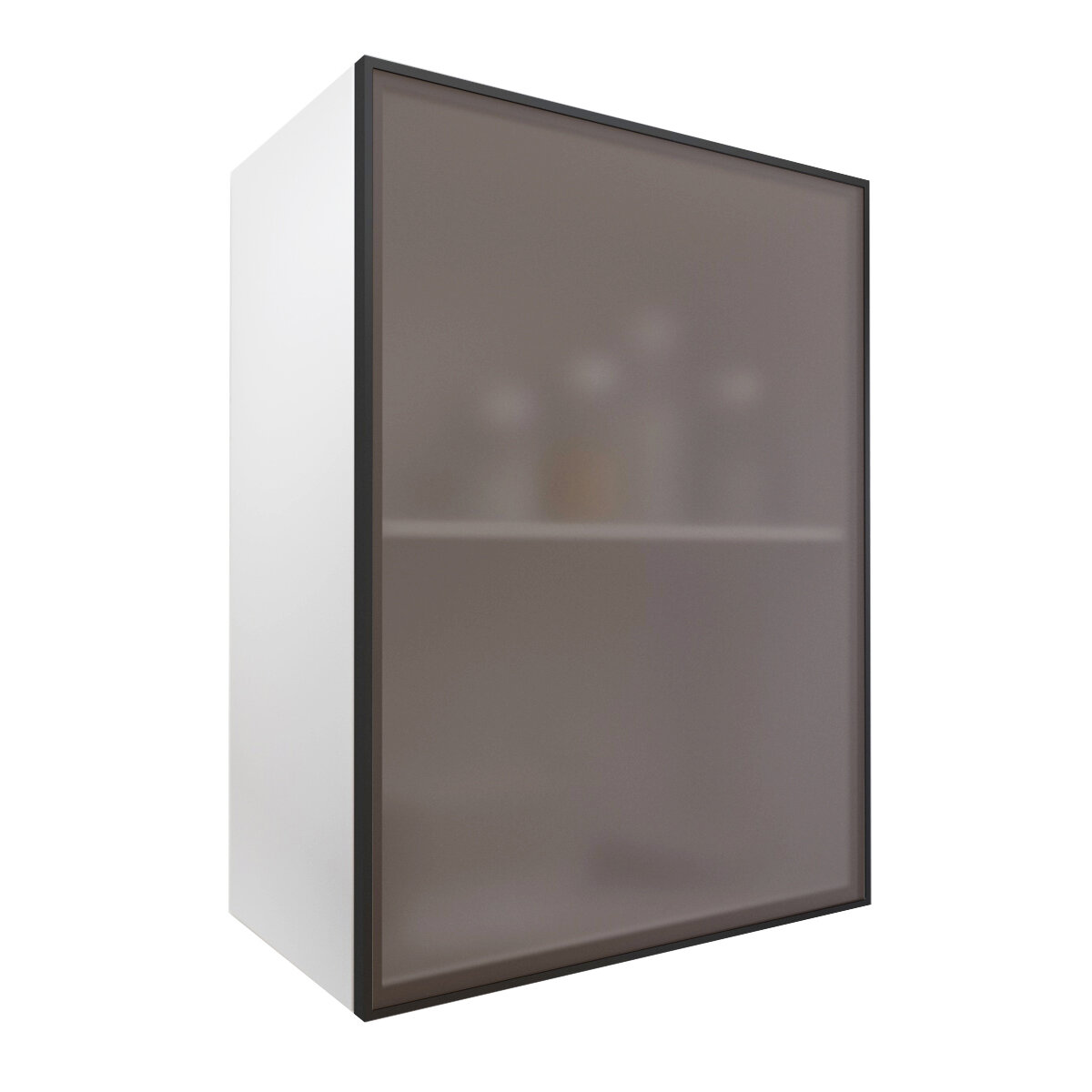 Фасад из алюминиевого профиля со стеклом Aluminum Glass 49,6х71,6х2 см, черный анод/бронза сатинат