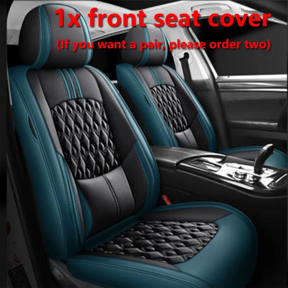 Кожаные чехлы для автомобильных сидений для Chevrolet Cruze Captiva Cobalt Onix Sail Sonic Aveo Lacetti Orlando, аксессуары для передних и задних сидений Black Blue Front