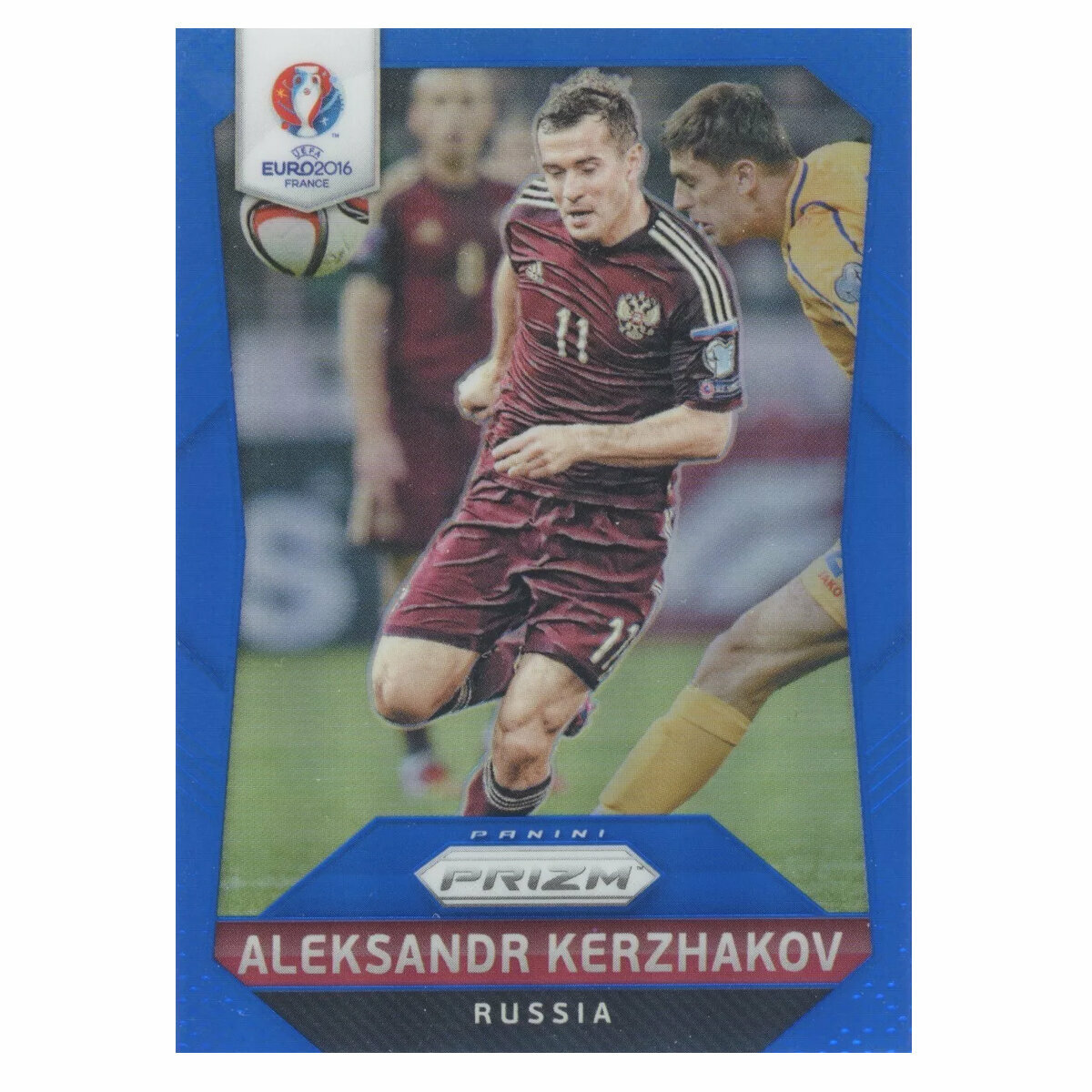Коллекционная карточка Panini Prizm UEFA EURO 2016 France: #176 Александр Кержаков - Blue Prizms