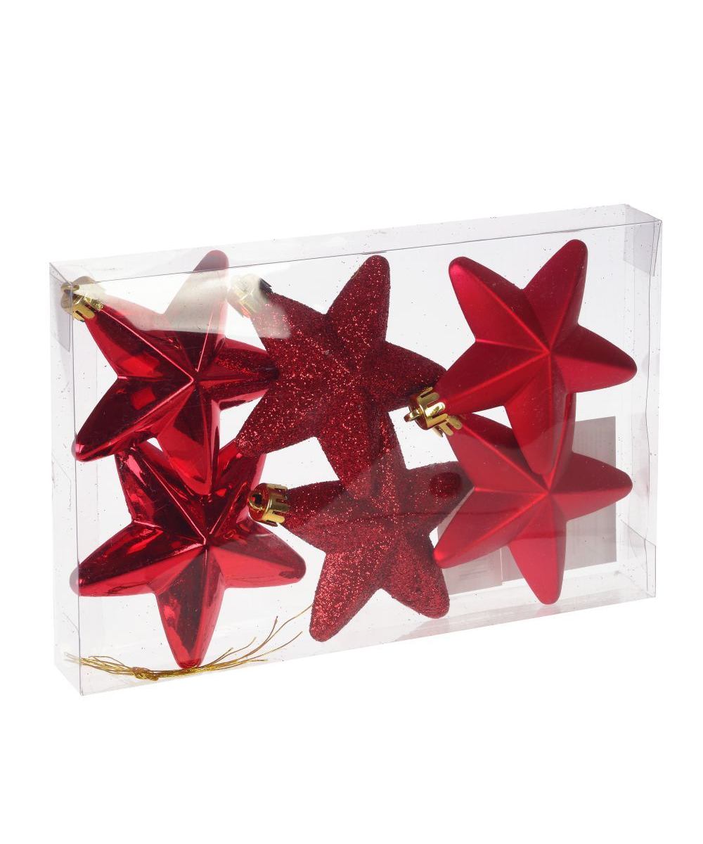 Набор из 6шт Украшение новогоднее “Звезда”, L12,5 W2,5 H18,5 см
