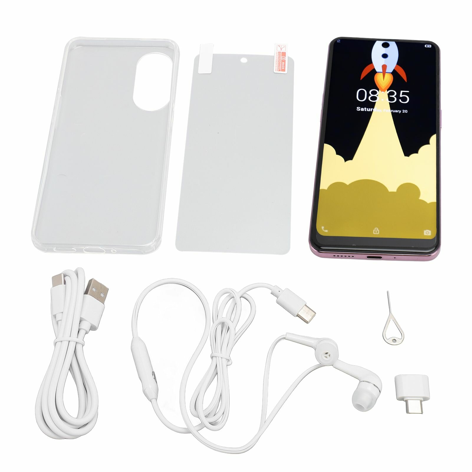 Смартфон 6.53" 12/128GB 4G, Type-C, двухдиапазонный Wi-Fi (Фиолет.)