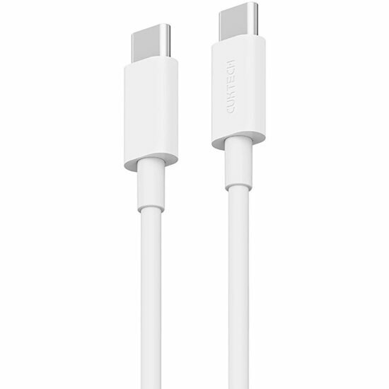 USB кабель Cuktech Type-C-Type-C 5A 100W 1.5м. белый