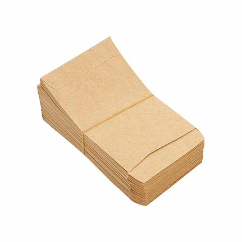 100 пакетиков из крафт-бумаги для семян, конфет-DKD-CJ0826