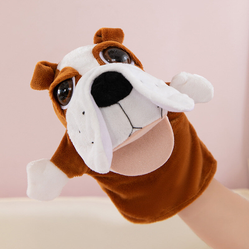 Игрушка-ручная кукла, животное, успокаивающая кукла, представление льва, подвижный рот, кукла животного, реквизит для обучения в детском саду