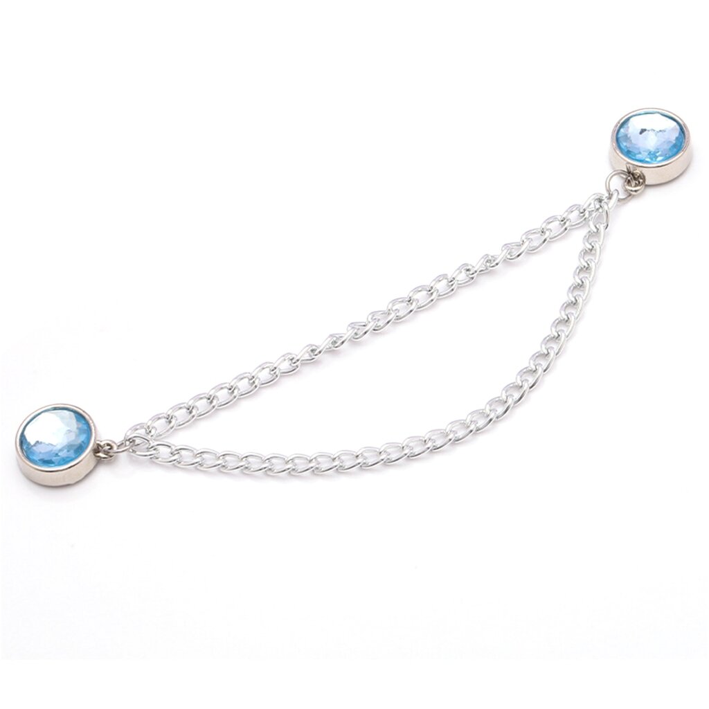 Цепочка со стразами, магнитная пряжка, укорочение без швов, фиксированный артефакт-стиль 10