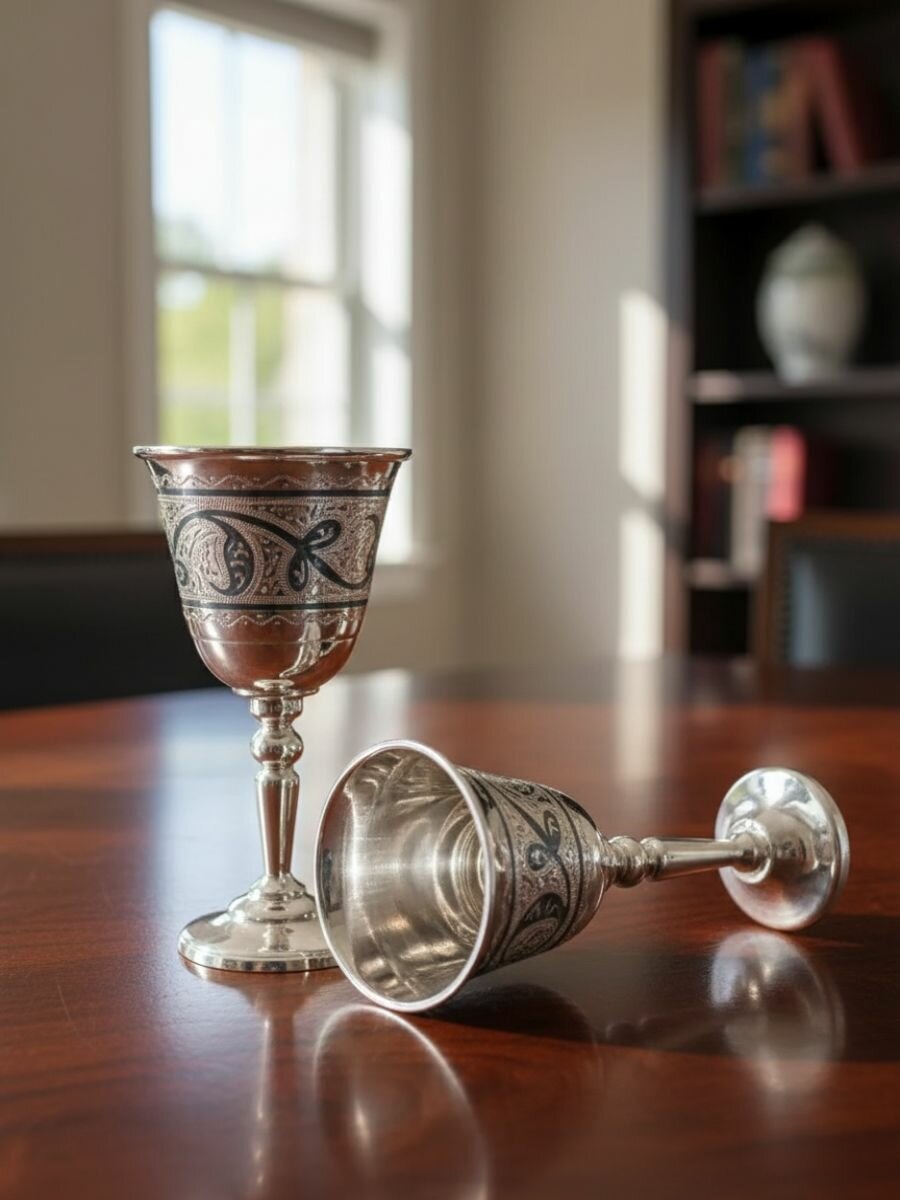 Набор рюмок из серебра 875 пробы. Р2012/2