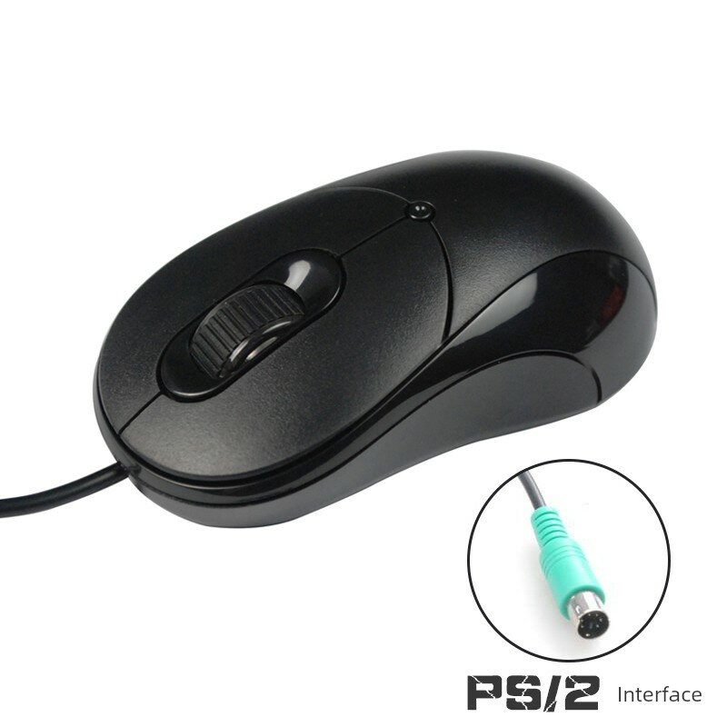 Проводная USB-мышь Lisheng OP-308C с круглым разъемом для CAD-рисования, совместимая с PS/2, для ноутбуков и настольных