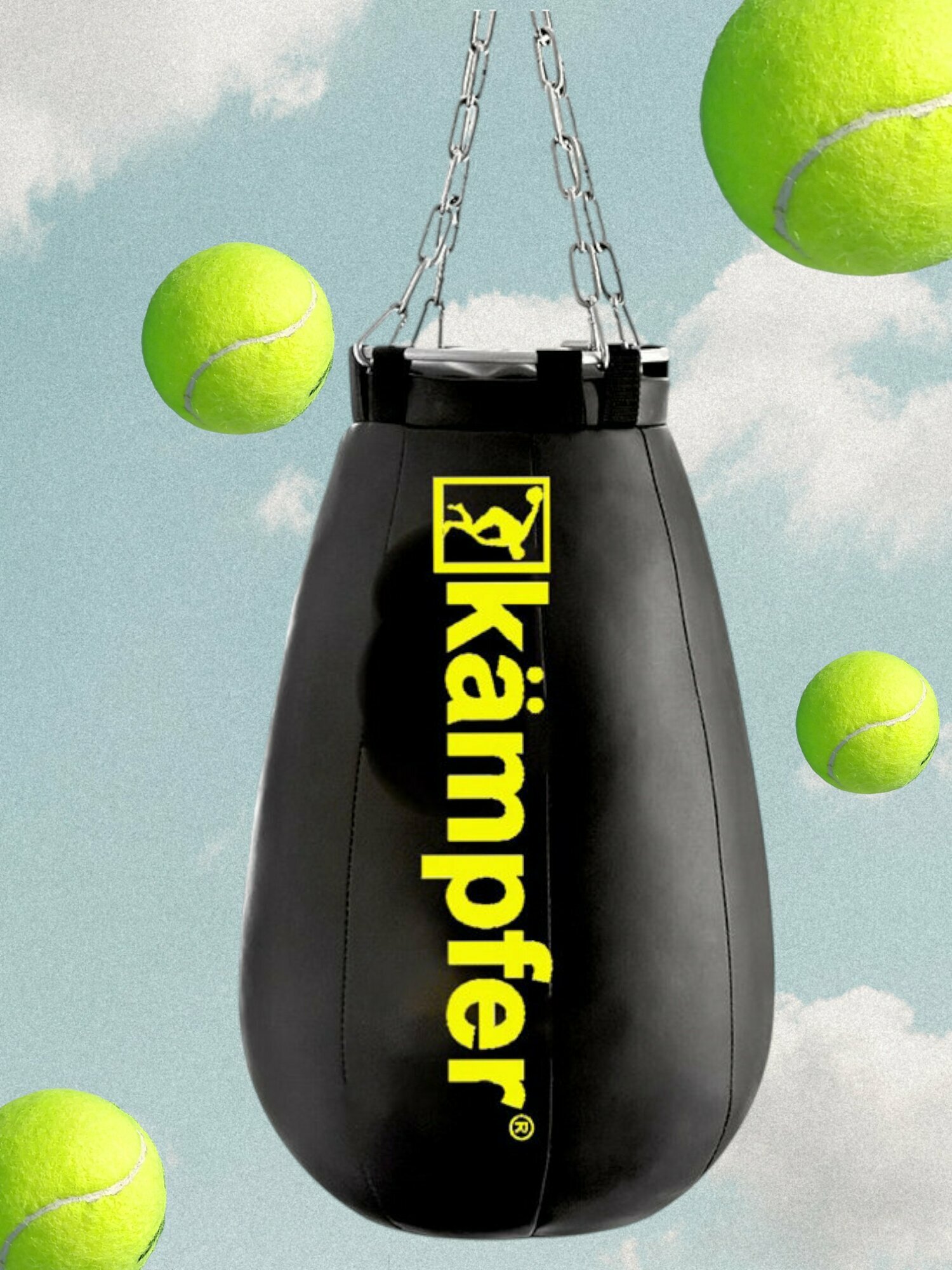 Боксерская груша на цепях"Kampfer Excellence", искусственная кожа, 35х35х55см