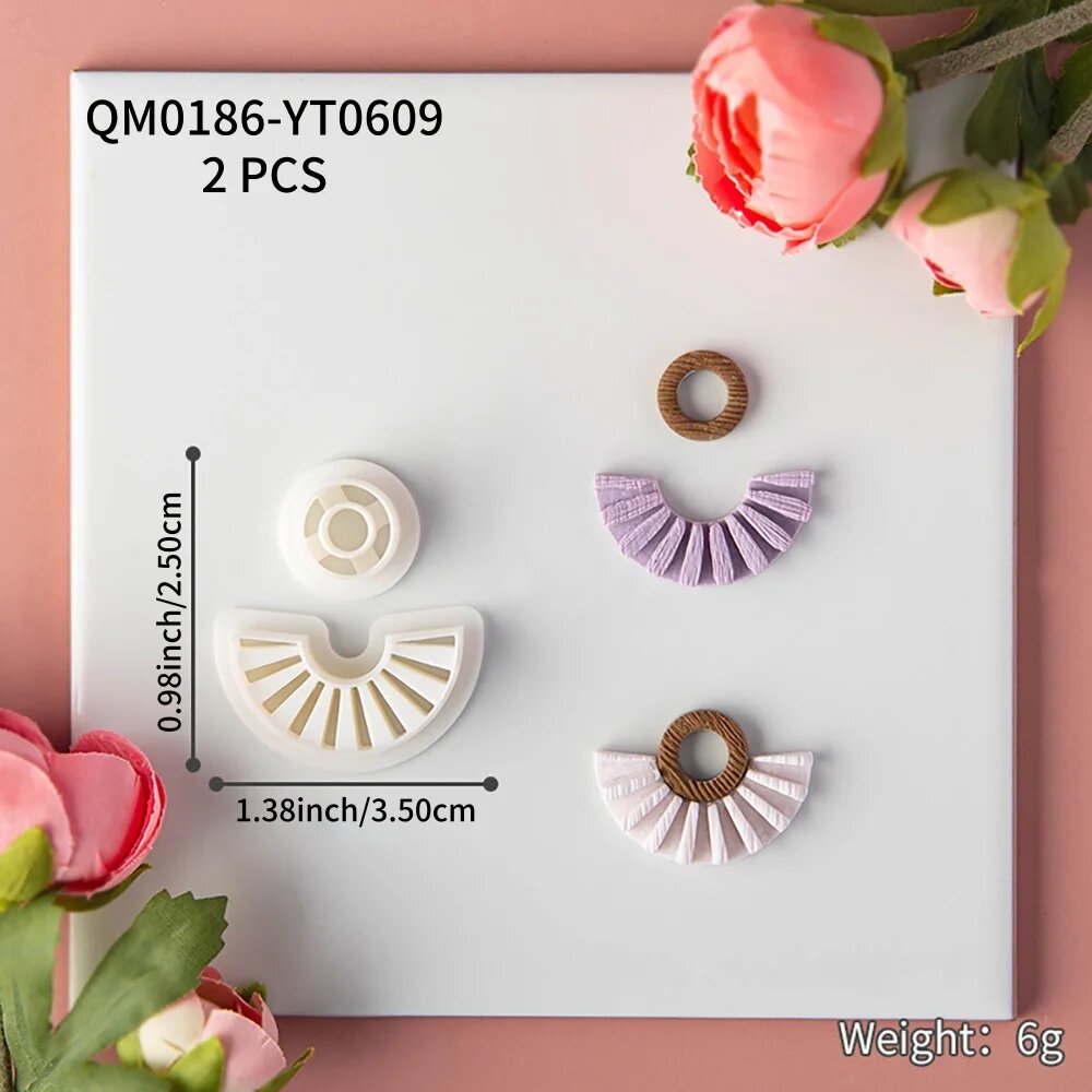 Резаки для полимерной глины в богемном стиле, гиперболический дизайн с кисточками, форма для полимерной глины, сделай сам, вечерние серьги, ювелирные изделия, режущие керамические инструменты