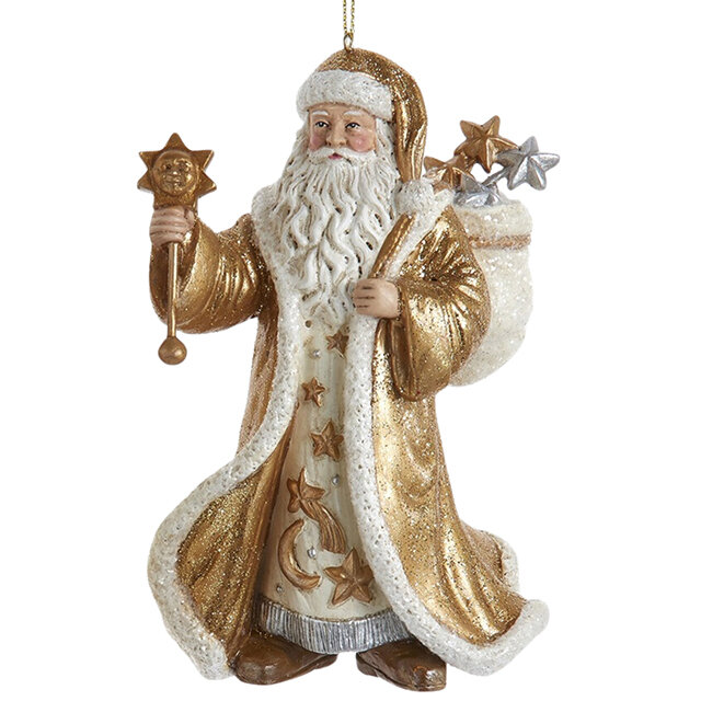 Елочная игрушка Санта со Звездой - Heavenly Triumph 13 см, Kurts Adler, E1039-1