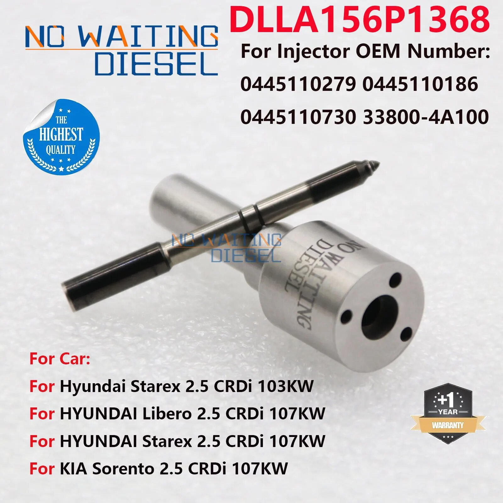 DLLA156P1368 Обменная форсунка Common Rail DLLA 156P 1368 для номеров инжекторов 0445110279 0445110186 0445110730