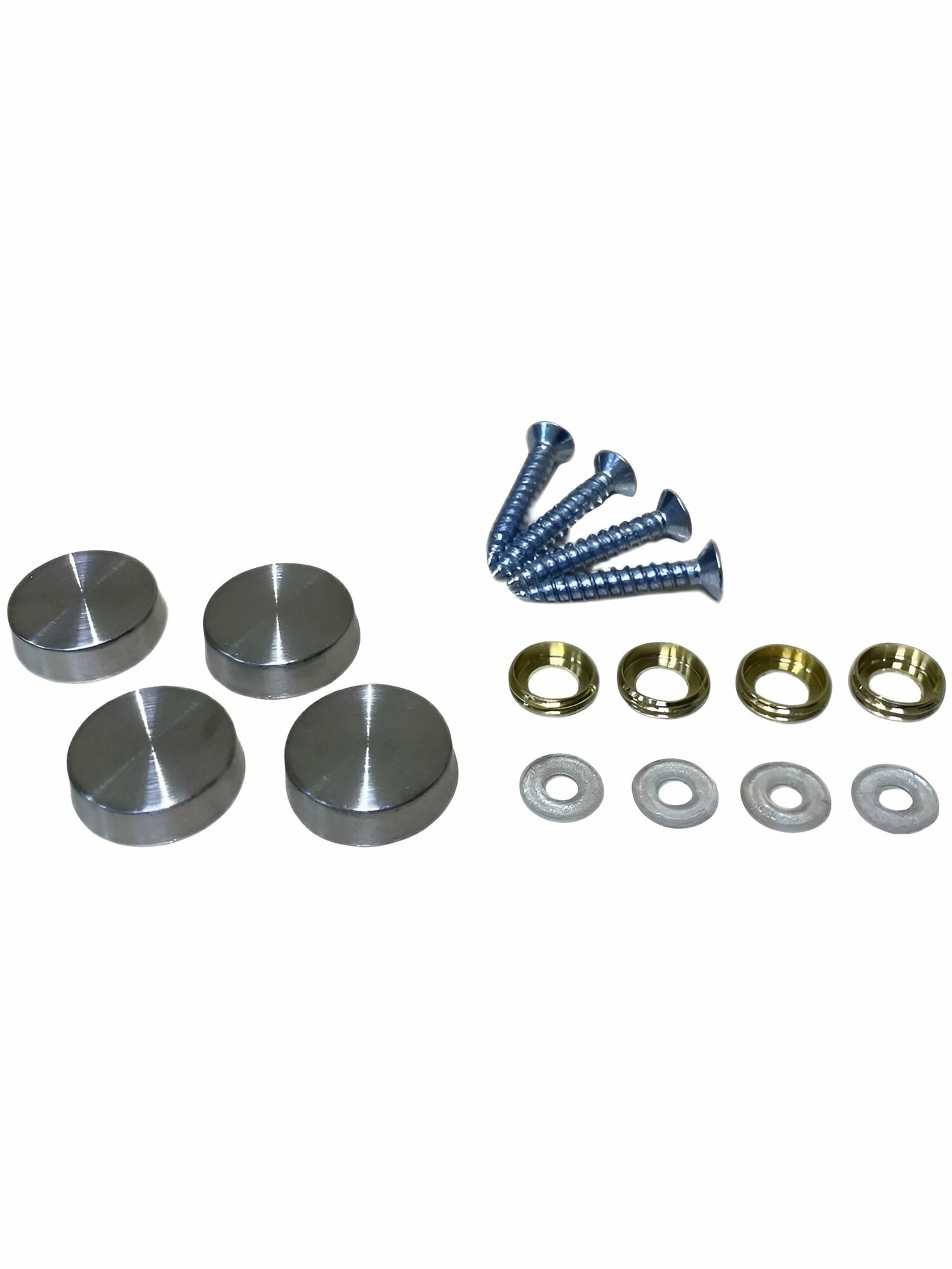 Комплект крепления для зеркал серебряного цвета 16 мм (4 шт.)