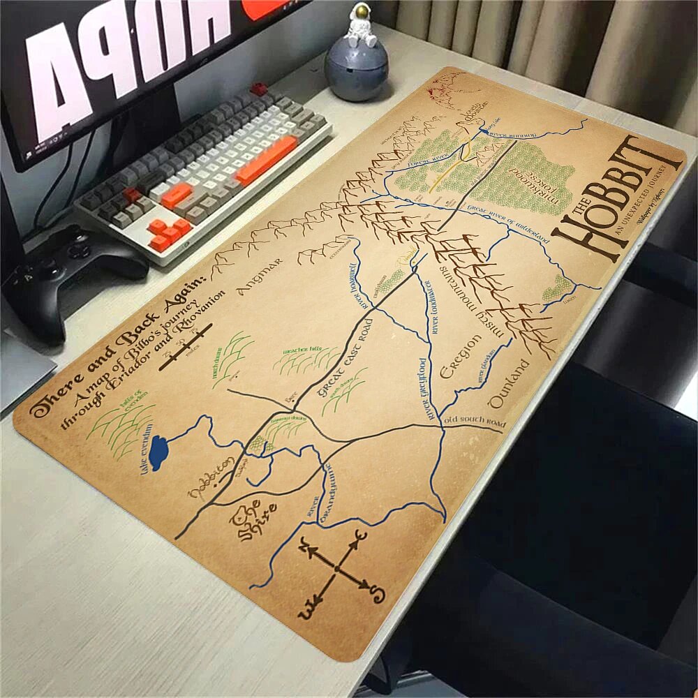 Милый коврик для мыши Kawaii The L-Властелин колец, коврик для мыши для геймеров, ПК, кабинета, игр, компьютерных столов, аксессуары для рабочего стола, игровой коврик для клавиатуры